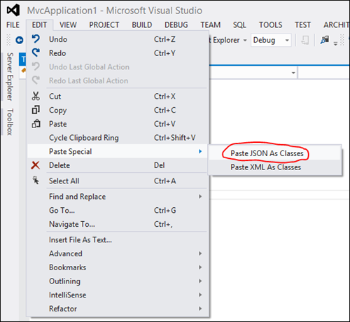 Create Classes from JSON with ASP.NET and Web Tools 2012.2 – M Reza Faisal