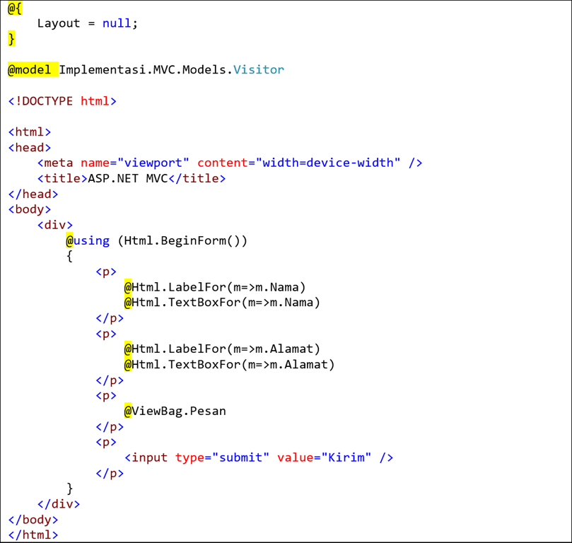 ASP.NET MVC 5: Hello World – M Reza Faisal